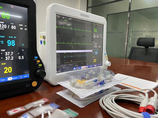 Veterinary Digital Vital Signs Machine With ECG NIBP SPO2 2 Temp Standard