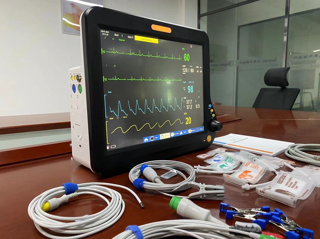 15 Inch Veterinary Vital Signs Monitor Machine Multi Parameter For ...